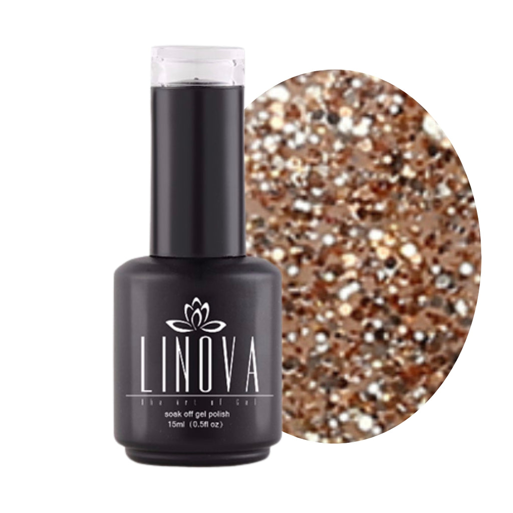 Glitter Gel Polish | Gold Glitter | Linova